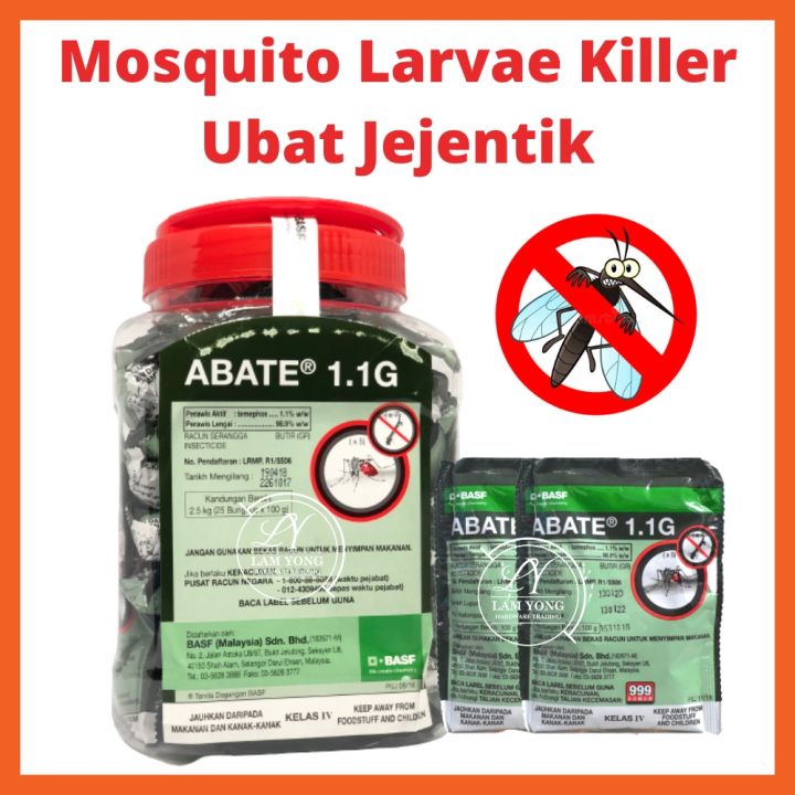 100GM Abate 1.1G BASF Mosquito Larvae Killer / Ubat Jejentik Jentik ...