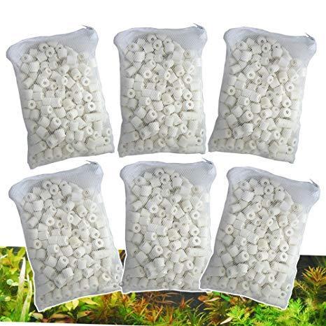 Bio ring bioring keramik media filter aquarium dan kolam ikan isi 250 ...