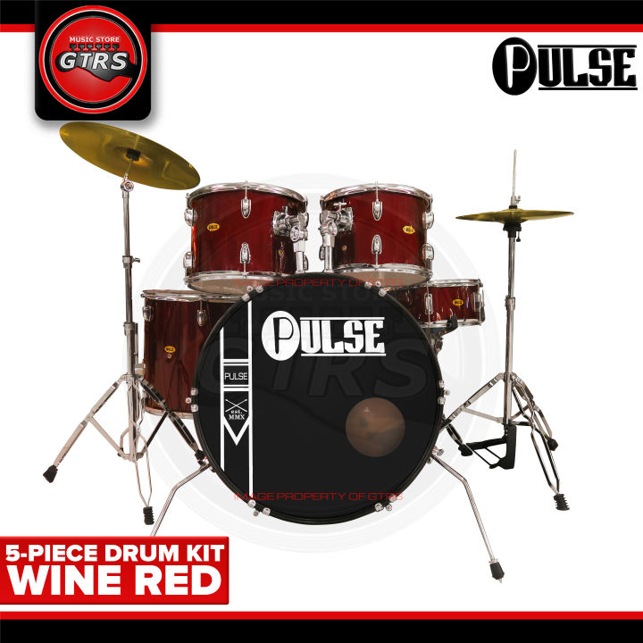 Pulse 5-Piece Drum Set with free Drumstick | Lazada PH