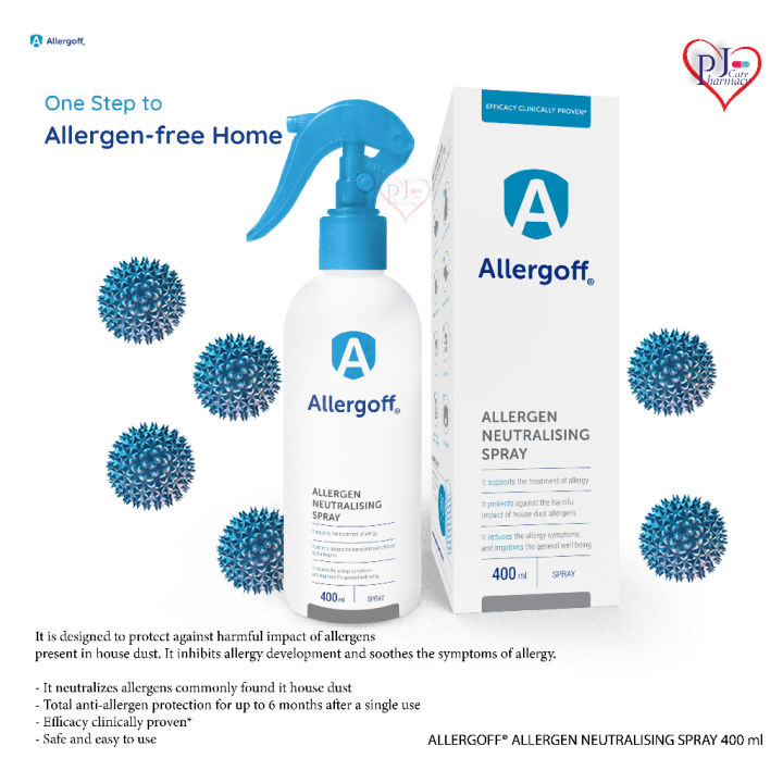 ALLERGOFF-Allergen neutralising spray 400ml-SAFE FOR CHILDREN-6MONTHS ...