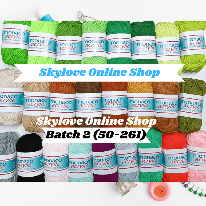 (BATCH 2) Sold per piece Monaco Acrylic Yarn | Monaco Acrylic ...