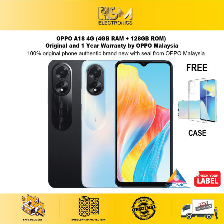 OPPO A18 4G (4GB RAM + 128GB ROM) Original and 1 Year Warranty by OPPO ...