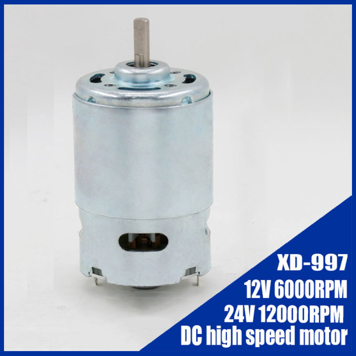 997 kuat DC Motor 12V 24V 280W berkelajuan tinggi Motor senyap kelajuan ...
