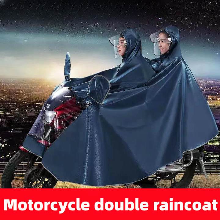 Multi functional two person Motorcycle raincoat double head waterproof ...