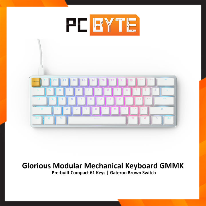 Glorious Modular Mechanical Keyboard - GMMK (Pre-Built Compact 61 Keys ...