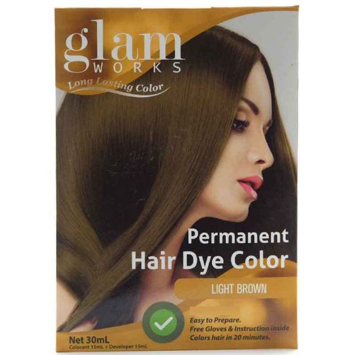 Glam Works Permanent Hair Dye 30ml - All Colors Available | Lazada PH