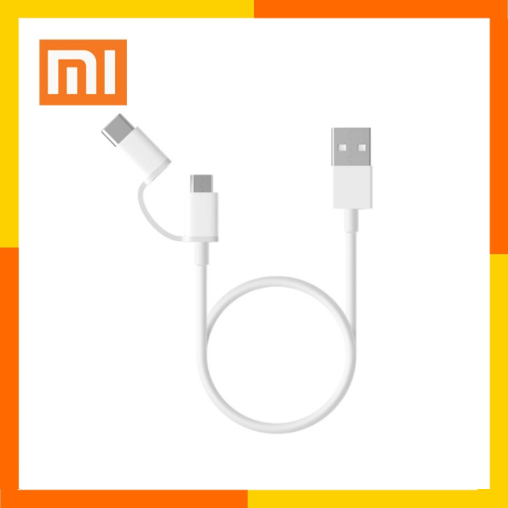 Original Xiaomi Mi 2-in-1 USB Cable Micro USB to Type C 100cm ...