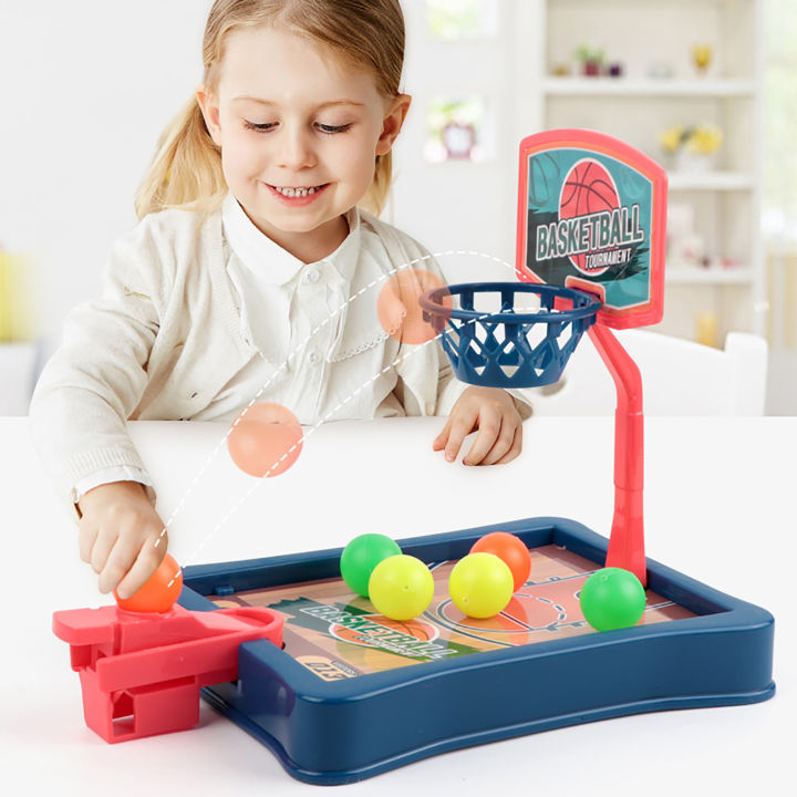 Children's Mini 2 Player Game Mini Basketball Hoop Shooting Stand Toy ...