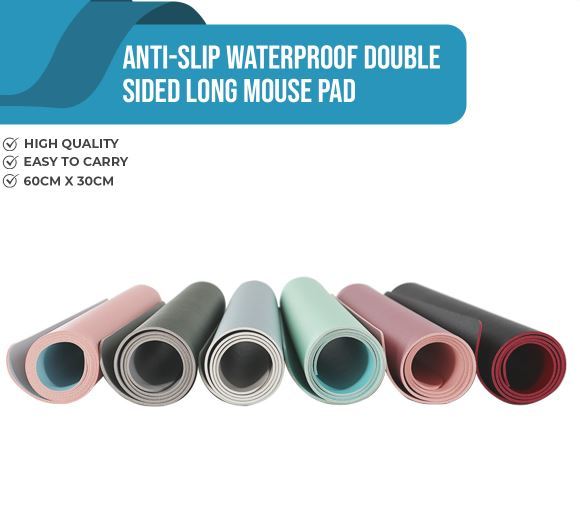 60cm x 30cm Two Tone Gaming Mouse Pad Double Sided Mouse Pad Desk Mat ...