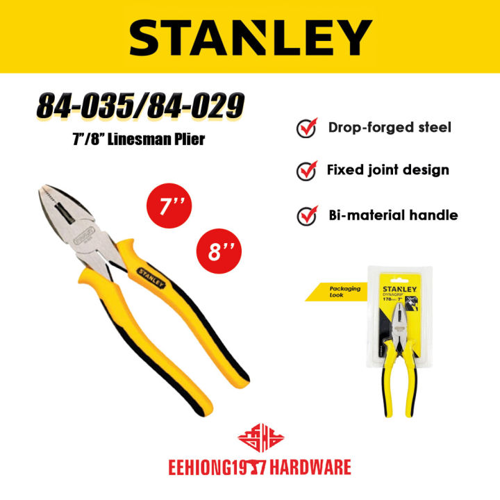 STANLEY 84-035 84-029 84035 84029 DYNAGRIP LINESMAN PLIER COMBINATION ...