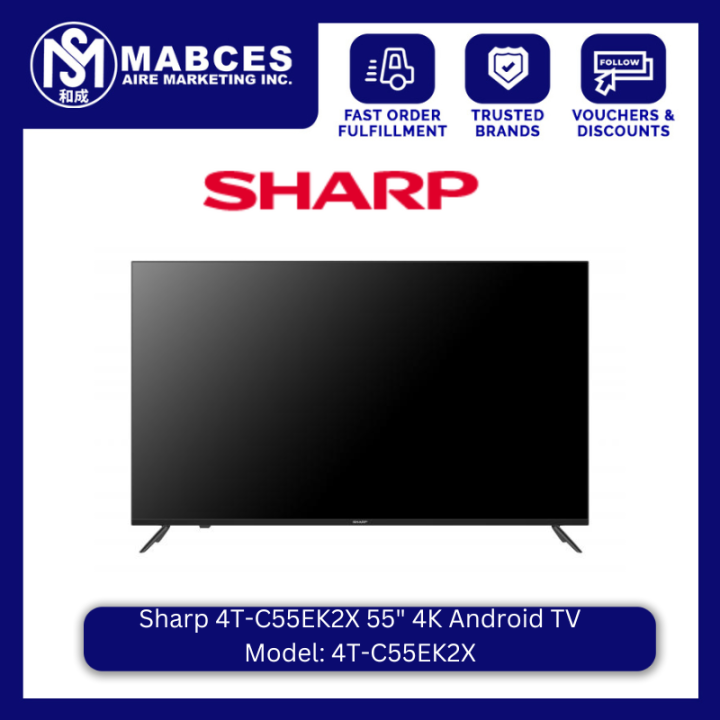 Sharp 4T-C55EK2X 55" 4K Android TV | Lazada PH