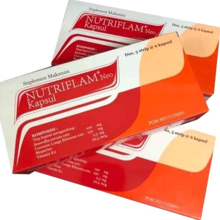 Nutriflam Neo Suplemen Kesehatan Sendi 1 Box Isi 30 Kapsul Original ...