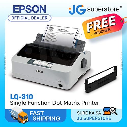 Epson LQ-310 24-Pin Single Function Impact Dot Matrix Printer with Narrow Carriage, Bi ...