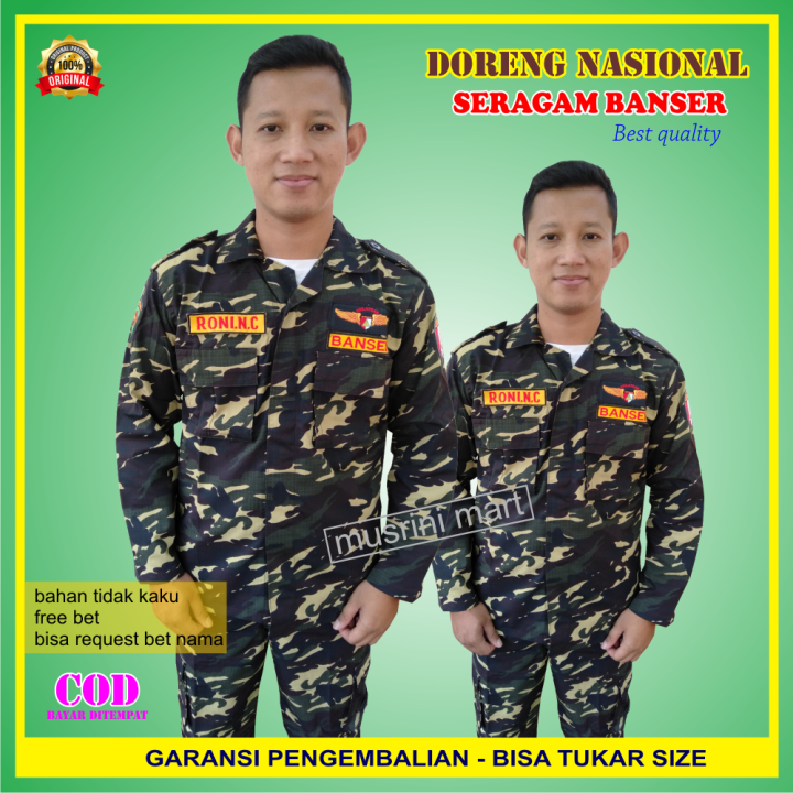 Baju Pdl Banser Seragam Banser Doreng Nasional Atribut Banser Bahan Ripstok Musrini Mart ...