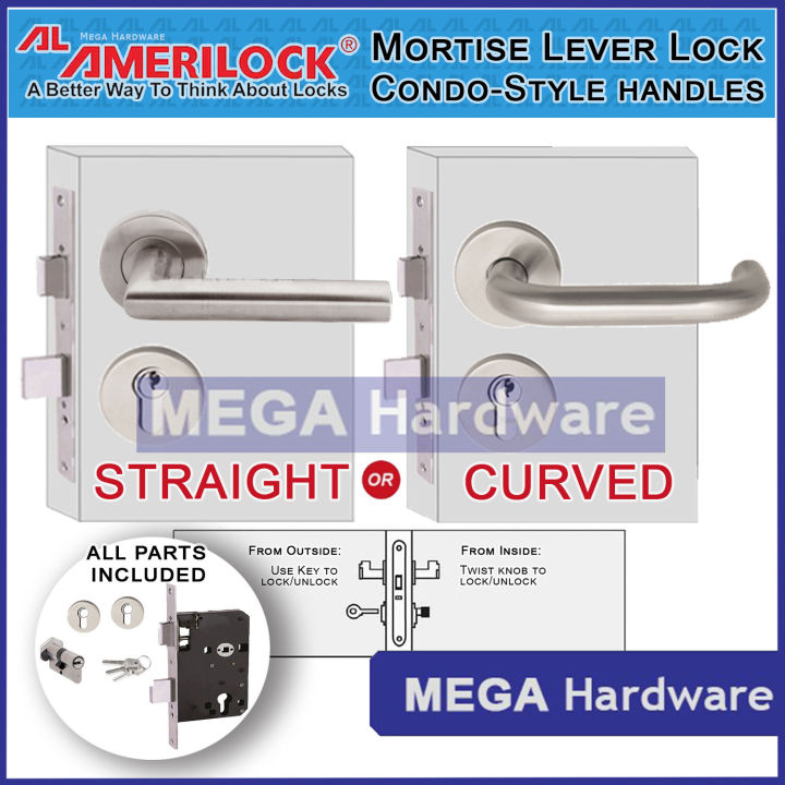 AMERILOCK Mortise Lever Lockset Easy Install Condo-Style Hotel-Style ...