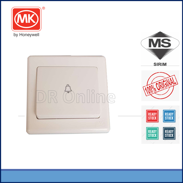MK Bell Switch 1 Gang 10A E4778B WHI (1 Way, Neon) | Lazada