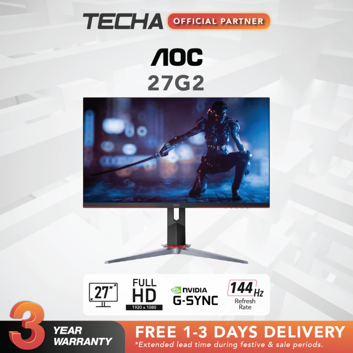 [FREE NEXT DAY] AOC 27G2 | 27" | IPS | 144Hz | 1 ms | G-Sync Compatible ...