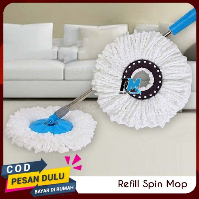 Refill Kain Pel Spin Mop Putar Otomatis Pengepel Lantai Stainless ...
