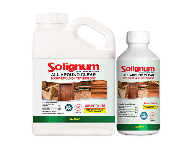 Solignum All Around Clear 1L or 4L Wood Preservatives Anti Termite Anay ...