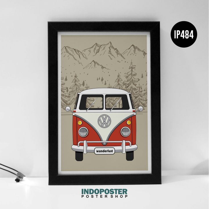 POSTER HIASAN DINDING VW VOLKSWAGEN COMBI CAMPER 12RP 45X30CM | Lazada ...