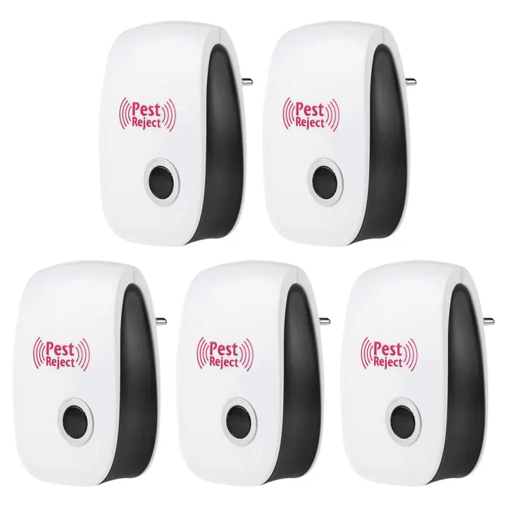 5 Packs Ultrasonic Pest & Insect Repeller for Roach Rodent Mouse Rodent ...