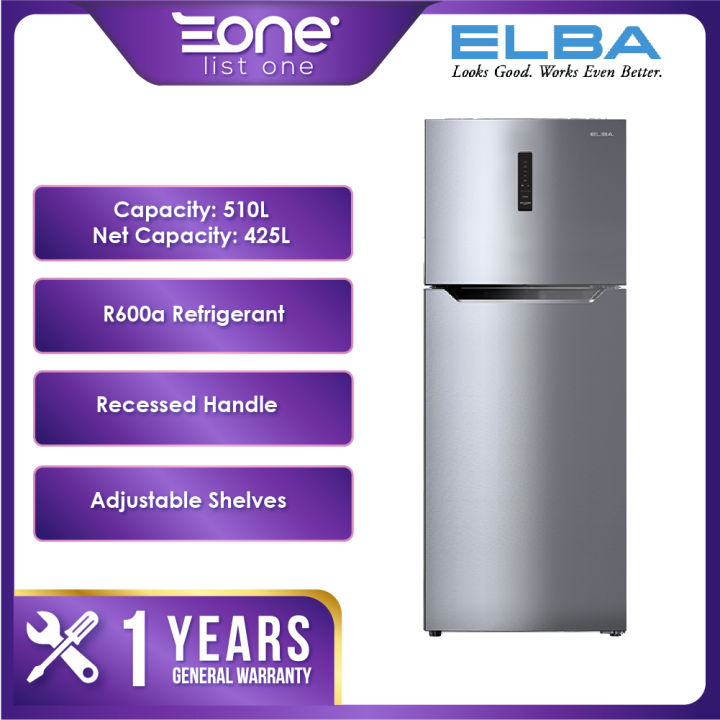 Elba Italy 510L 2-Door Refrigerator Ultimo ER-G5143D(SV) | Fridge ...