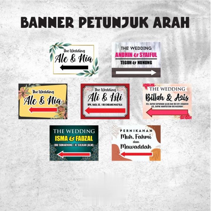 Banner Petunjuk Arah Pernikahan JDM | Lazada Indonesia
