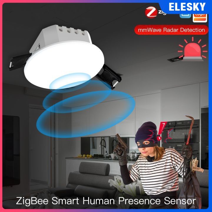【Elesky/Ready Stock】Tuya Zigbee 3.0 Human Presence Detector Smart PIR ...