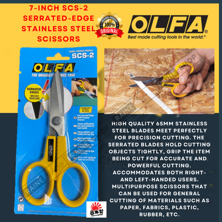 OLFA Scissors SCS-2 Stainless Steel Serrated Edge 7inch | Lazada PH
