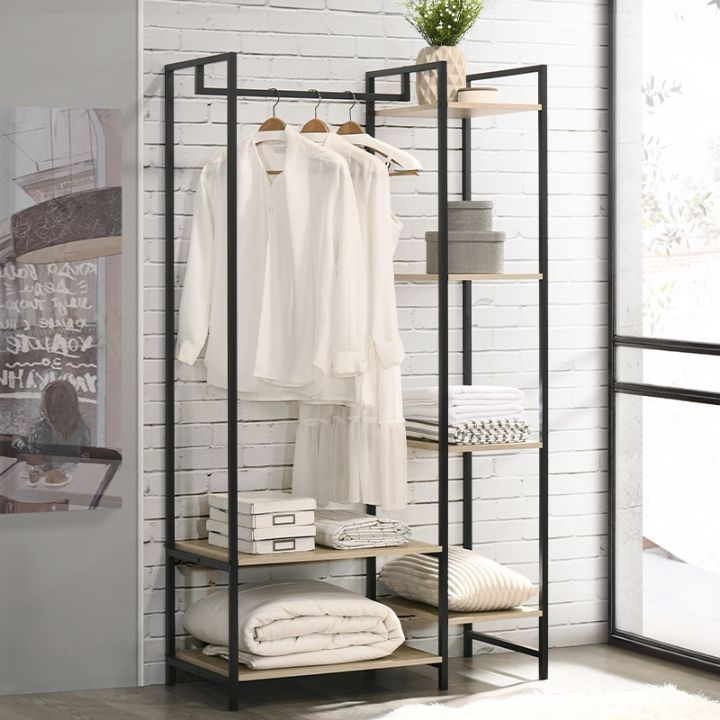 Furniture Direct NIKKI hanging open concept wardrobe with shelf space ...