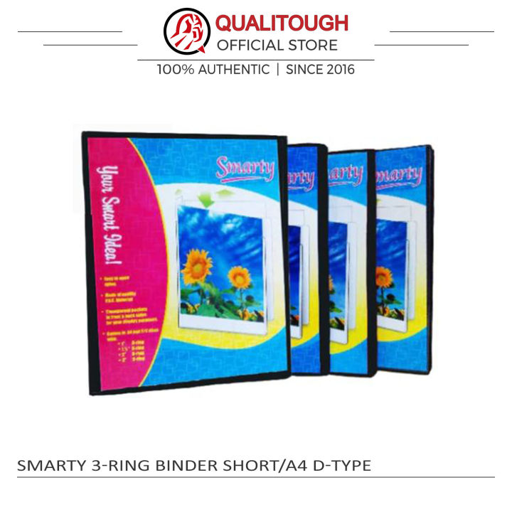 Smarty 3-ring binder Short/A4 D-type - 1'' ring/1.5'' ring/2'' ring/3'' ring/4" ring | Lazada PH