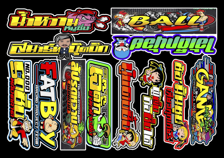 12pcs STICKER PACK Thailook stickers Weatherproof water proof Good ...