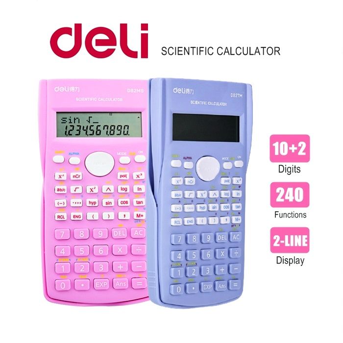 Ready Stock Deli D82TM Scientific Calculator Multi Purpose Student ...