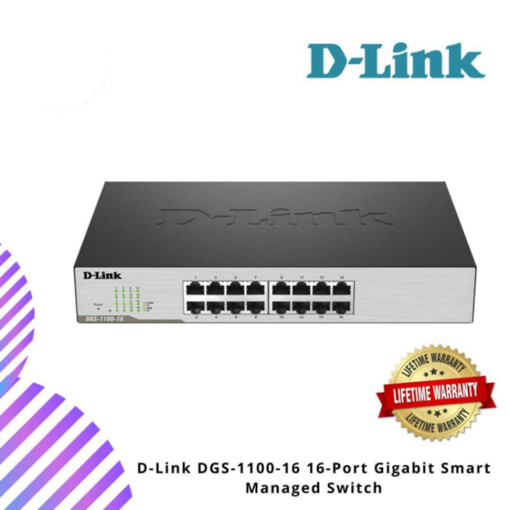 D-Link DGS-1100-16 16-Port Gigabit Smart Managed Switch | Lazada