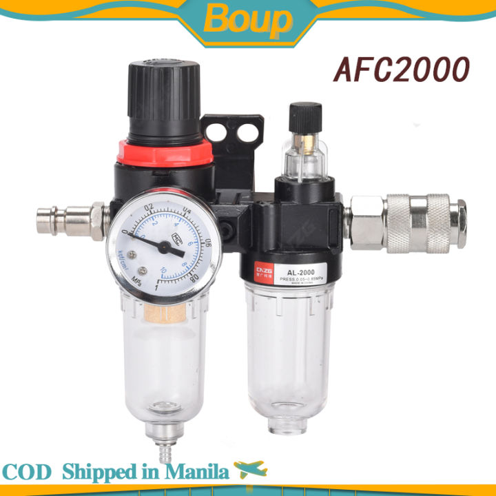 AFC2000 1/4inch Air Filter Pressure Regulator Combo OilWater Separator Filter Gas Liquid ...
