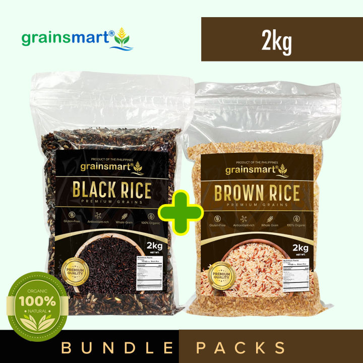 Grainsmart Black + Brown Rice (2KG) Bundle Packs | Lazada PH