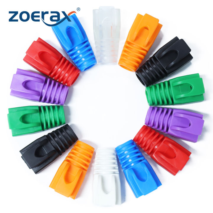 ZoeRax 50PCS RJ45 Rubber Ethernet Network Cable Modular Plug cover LAN ...