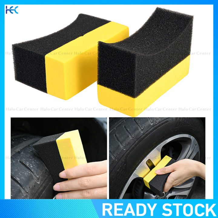 【Ready Stock】U-Shape Car Wash Tire Wax Polishing Compound Sponge Corner ...