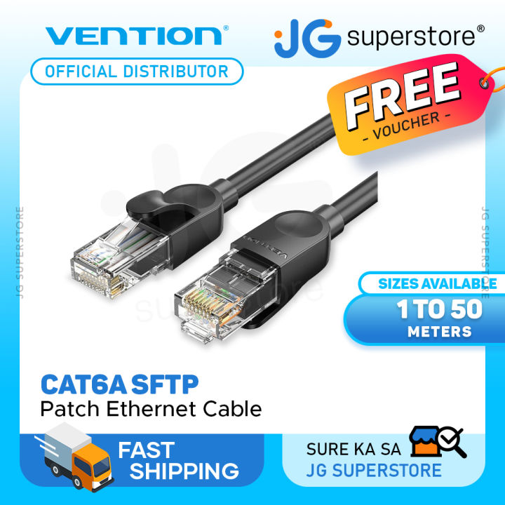 [CLEARANCE] Vention Cat6A UTP Patch Ethernet LAN Cable Gray with 1000Mbps Data High Speed ...