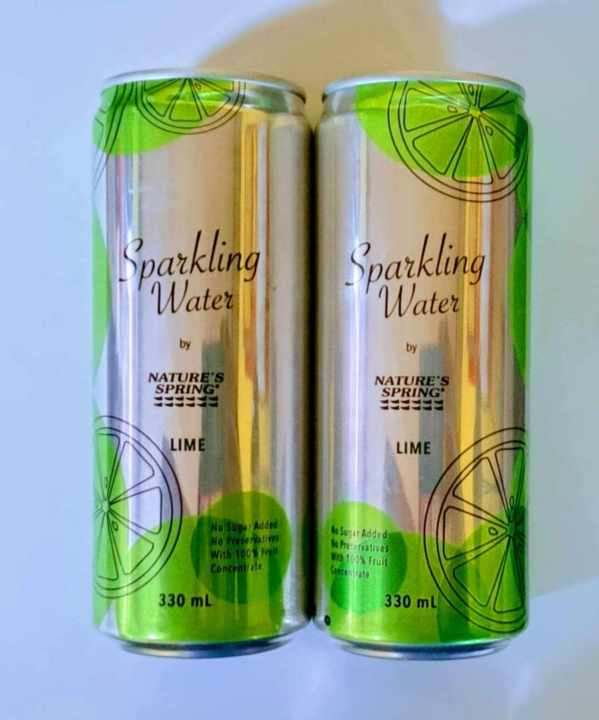 Natures Spring Sparkling Water Lime 330ml 2cans | Lazada PH