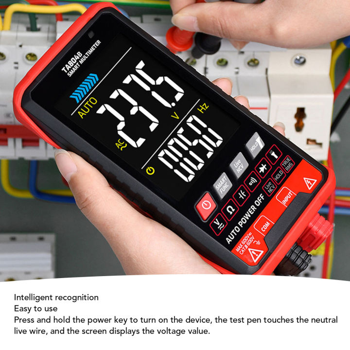 Digital Multimeter Color Screen NCV Ultra Thin Voltage Frequency Meter ...