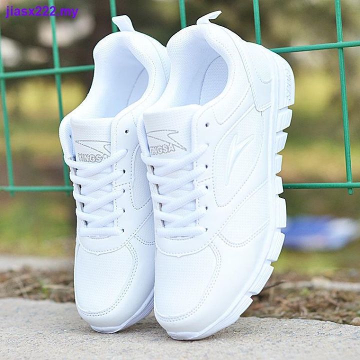 and winter leather white sports shoes male female students running ...