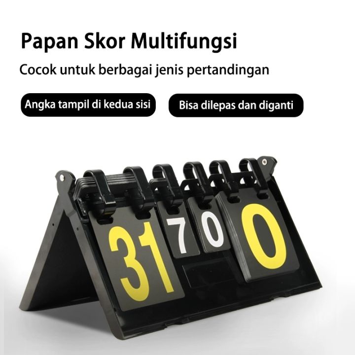 Papan skor/Papan Skor 4 digit angka untuk Futsal/Papan Score 4 Digit ...