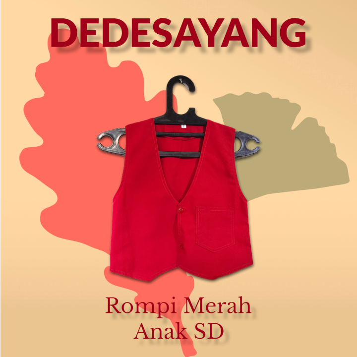 Dedesayang / Rompi SD / Rompi Anak / Seragam Sekolah / Rompi Merah ...