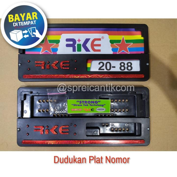 dudukan plat nomor rike - merah | Lazada Indonesia