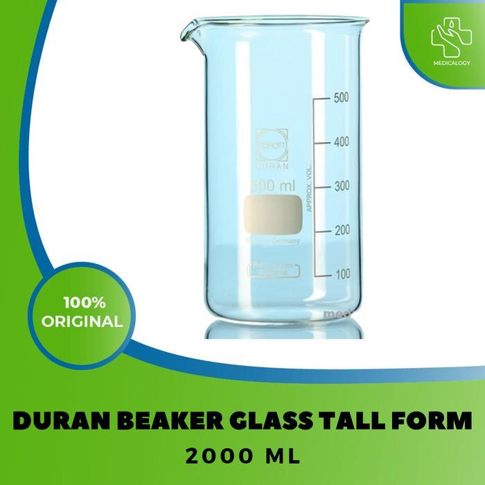 Beaker Glass Tall Form 2000 ml Duran 2111663 | Lazada Indonesia