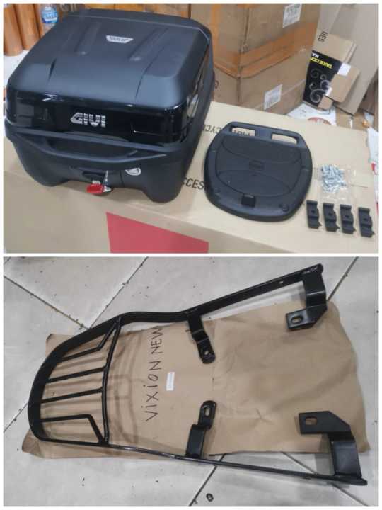 box givi b32 nb full black dan breket cb150 vixion scorpio cb 150 new ...