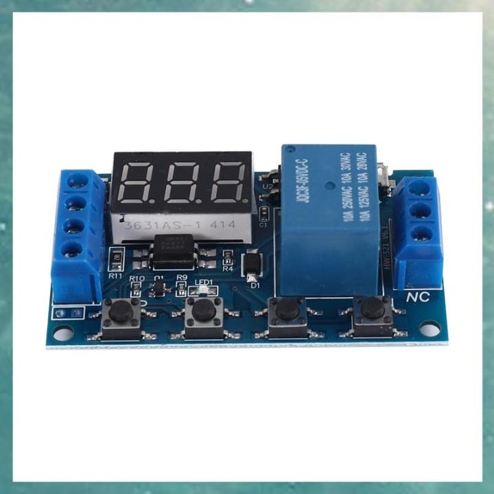 (AJDC) -521 Digital Time Delay 1 Way Relay Trigger Cycle Timer Delay Switch Circuit Board Timing ...
