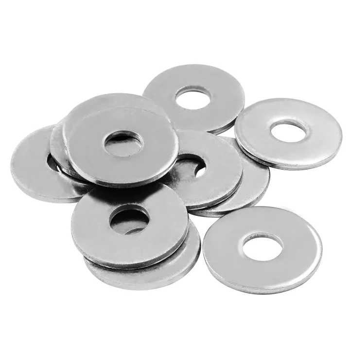 Verkelly 100 Pcs M6 x 20mm Fender Washers, Stainless Steel Flat Washers ...