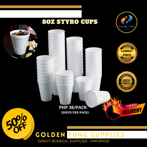 [25 PCS] STYRO CUP 8OZ | Lazada PH